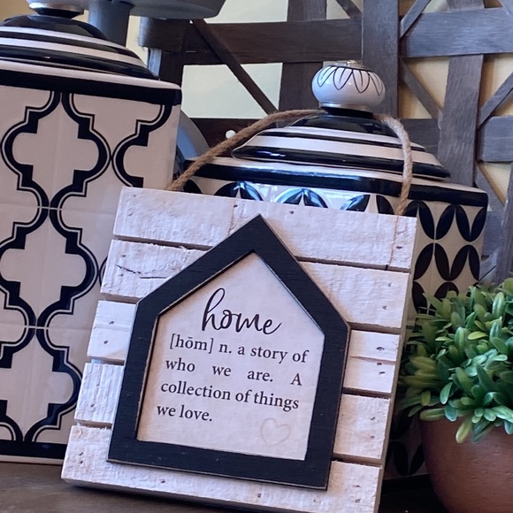 Accents | New Modern Farmhouse Rustic Plank Wood Jute Story Of Home ...